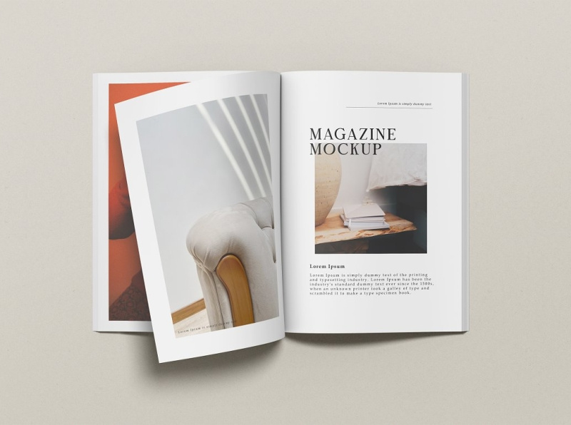 A4 Magazine Mockup Top View #2 by AAzzahraA on Dribbble