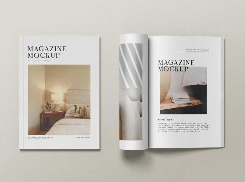 A4 Magazine Mockup Top View #7 by AAzzahraA on Dribbble
