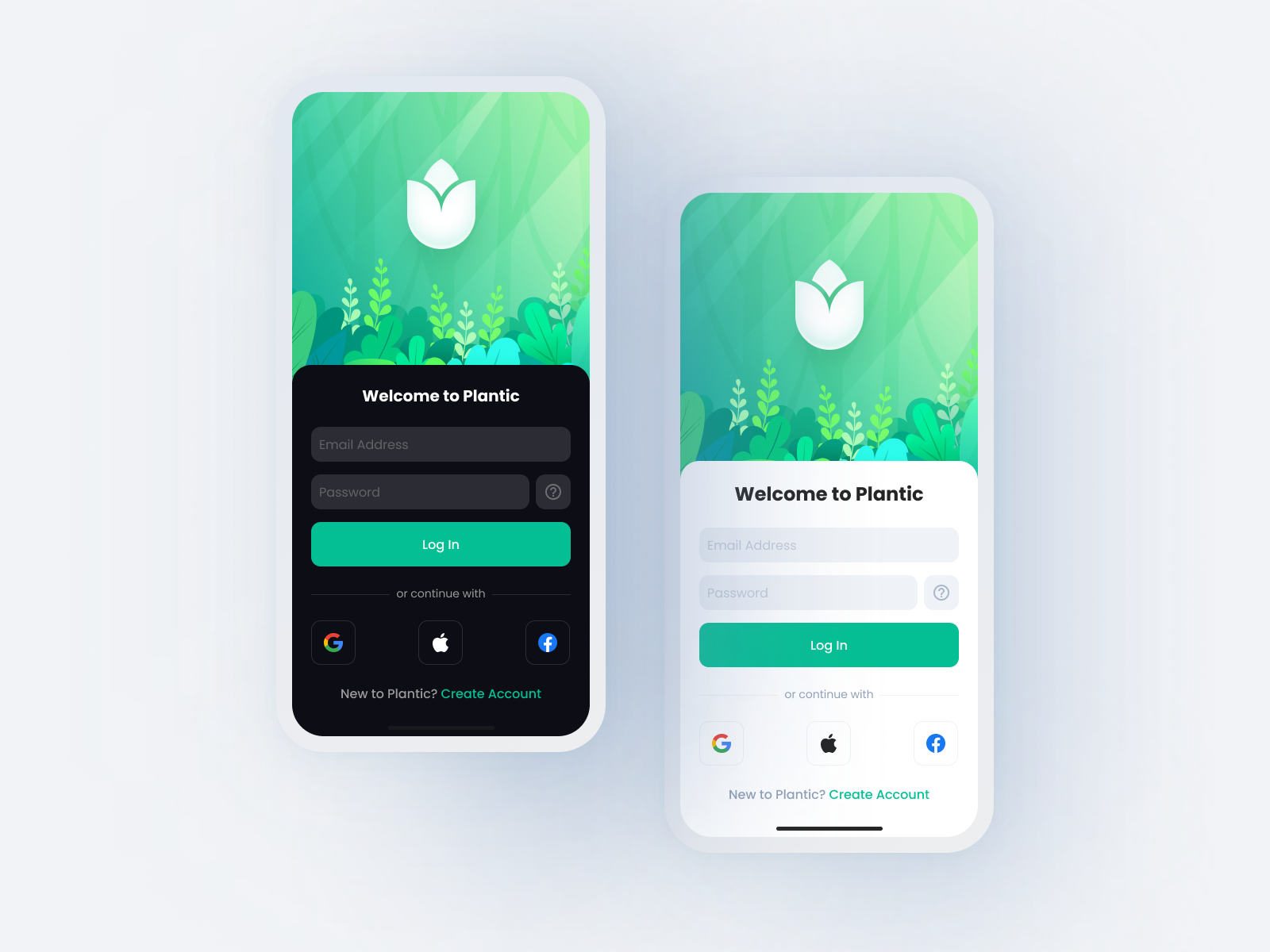 Plant app login page by Andrii Burak on Dribbble