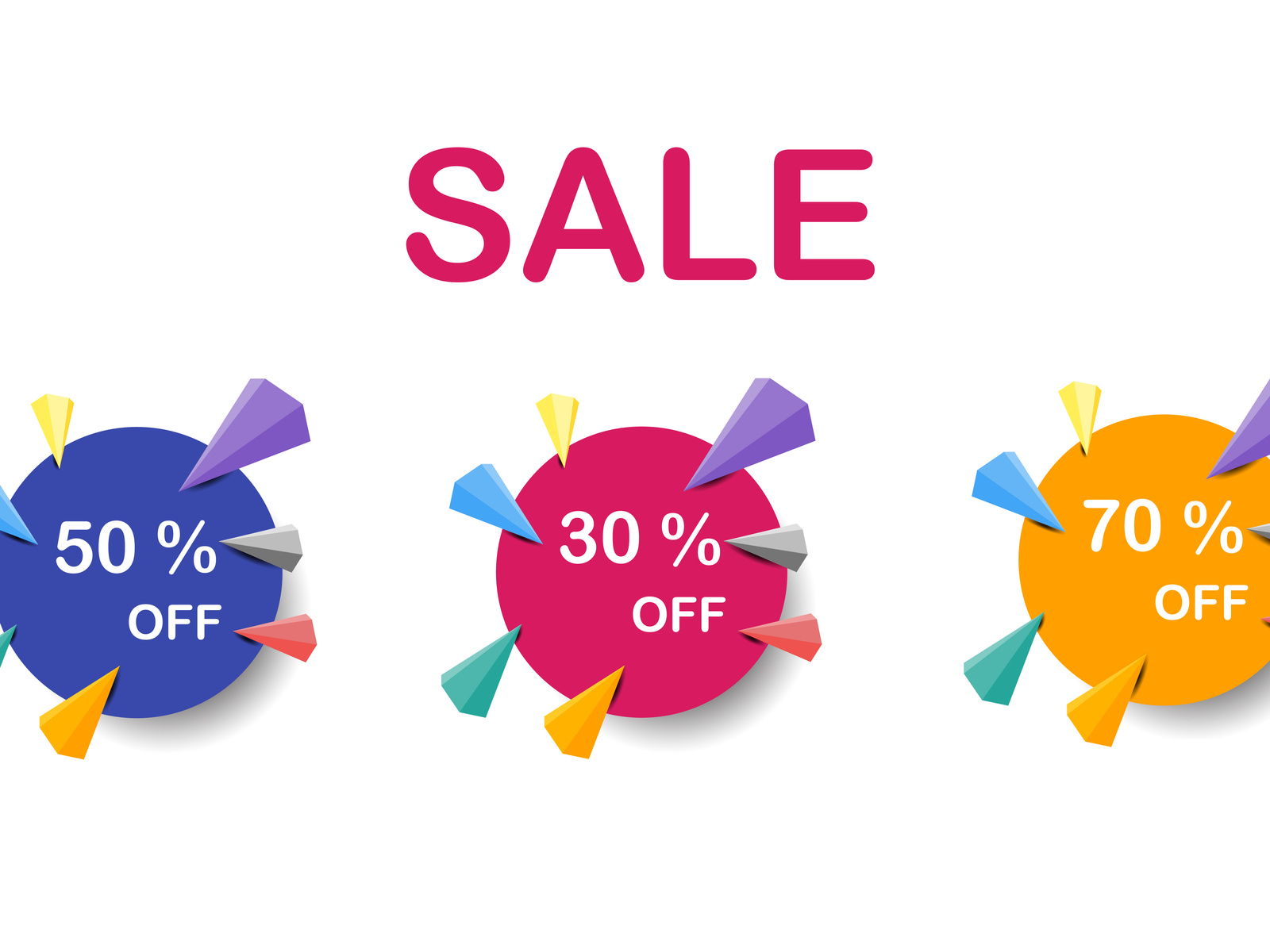 Discount set vector template simple by Gung Yoga on Dribbble
