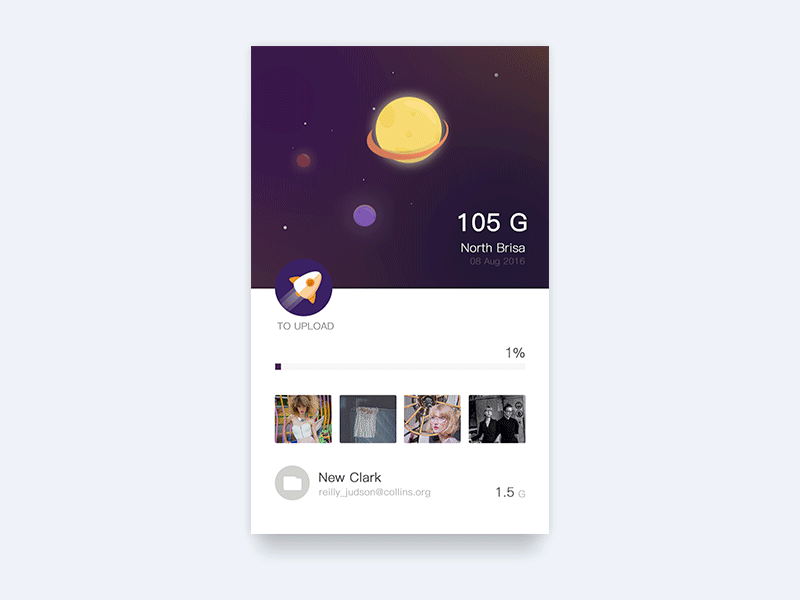 Upload interface by xiaolianimation on Dribbble
