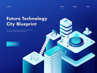 Future Technology City Blueprint by xiaolianimation on Dribbble