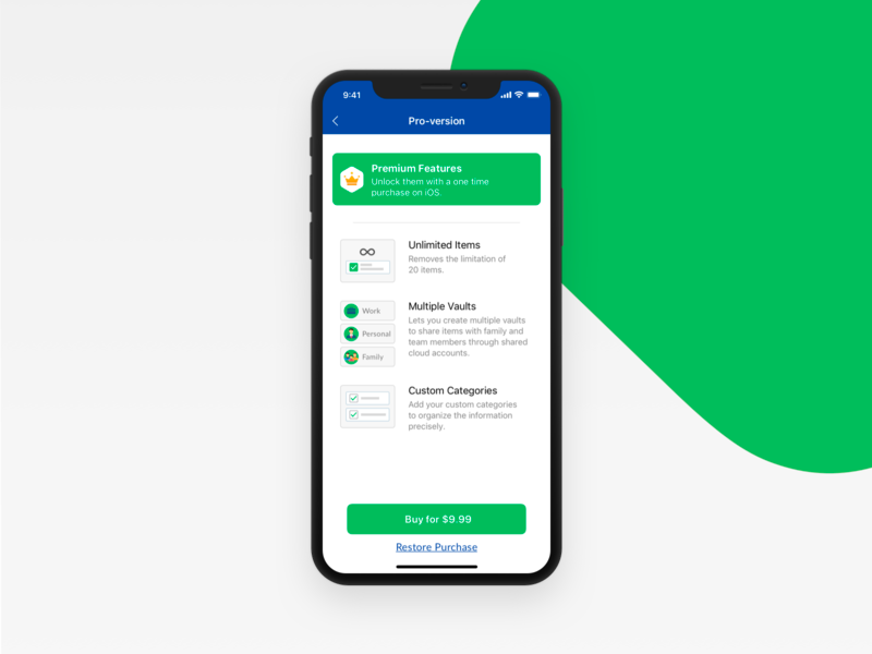 In App Purchase Screen by Amarjit Pramanik on Dribbble