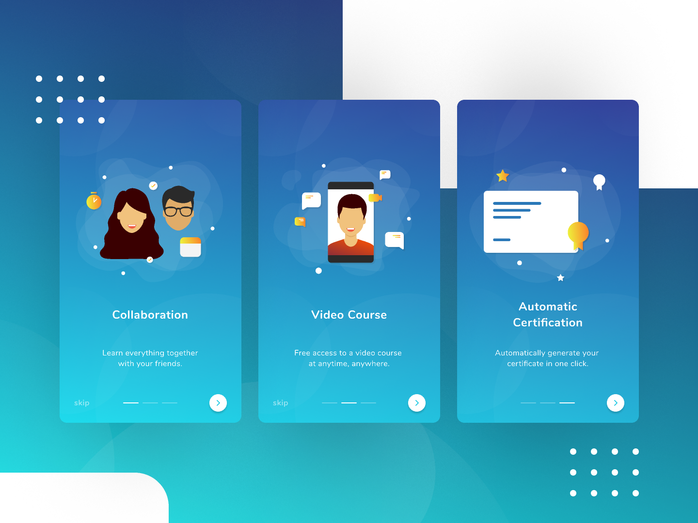 Online Learning App Onboarding by Vicky Pradana on Dribbble