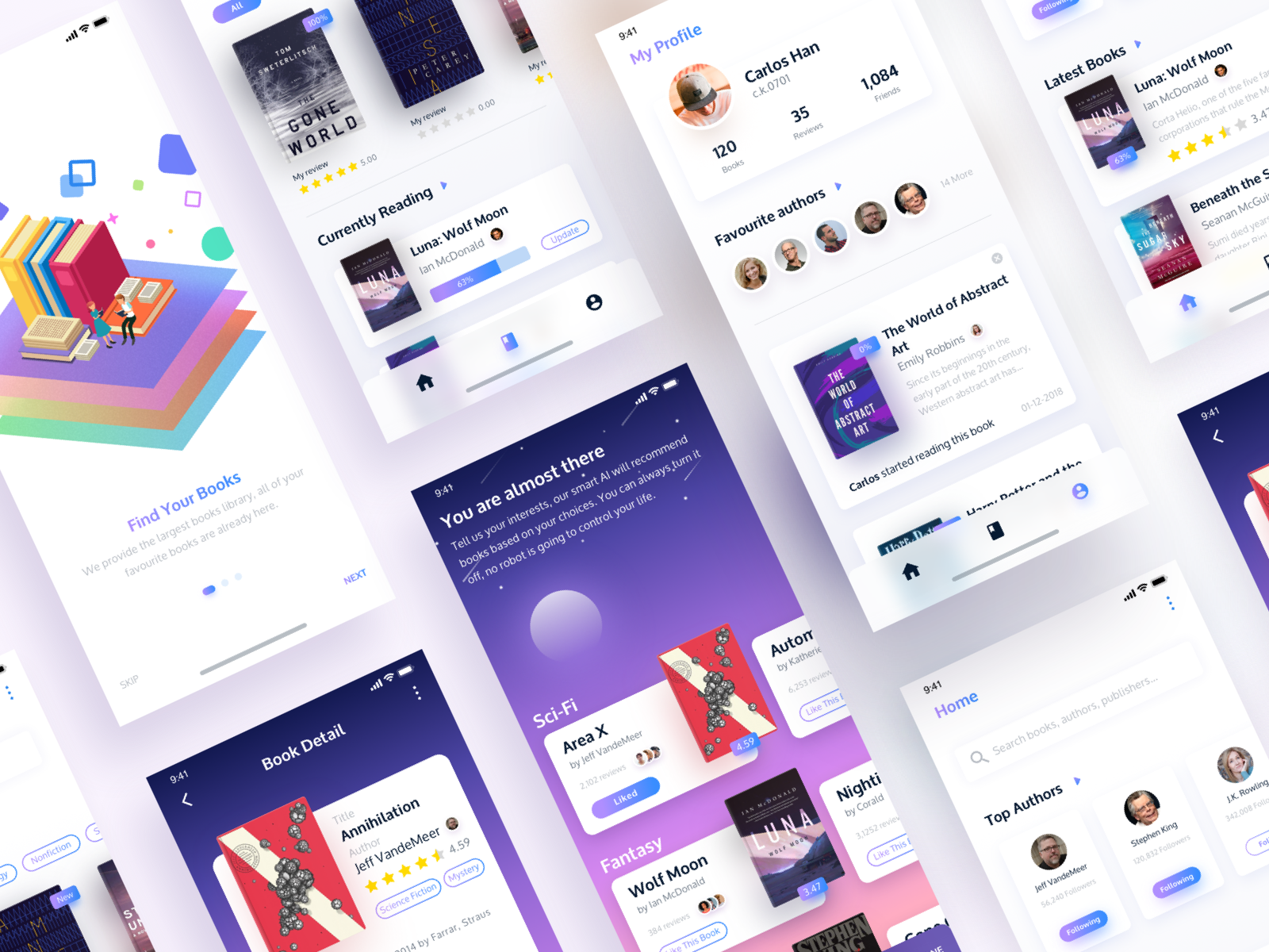 #Redesign - Goodreads App UI by Carlos Han on Dribbble
