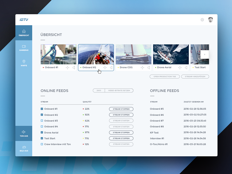 I.O.T.V. // streaming app web interface by Benjamin Viethen on Dribbble