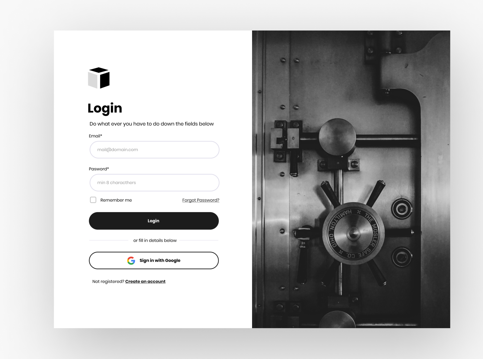 Login Page by Bogdan Racles on Dribbble
