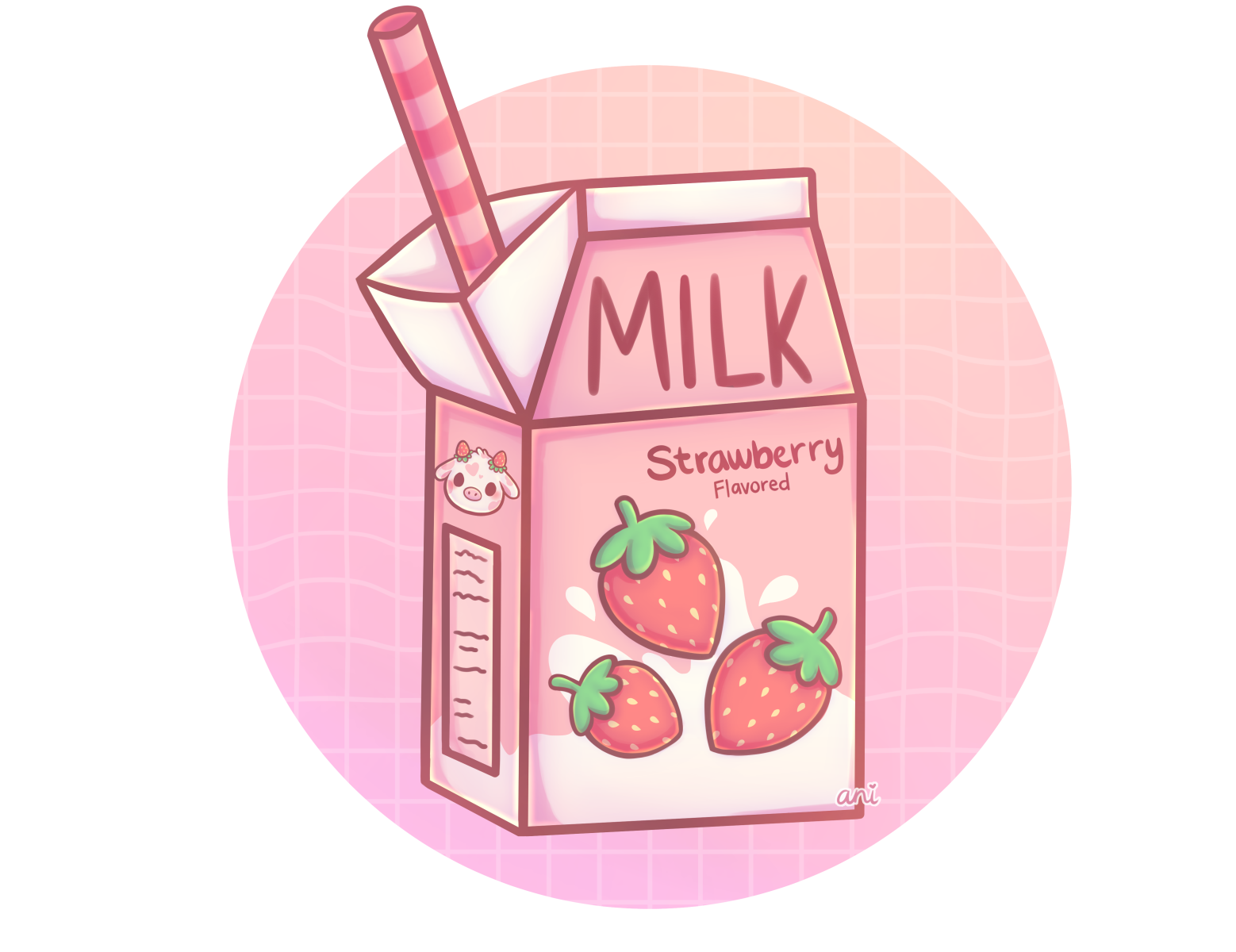 Strawberry Milk by Ani on Dribbble