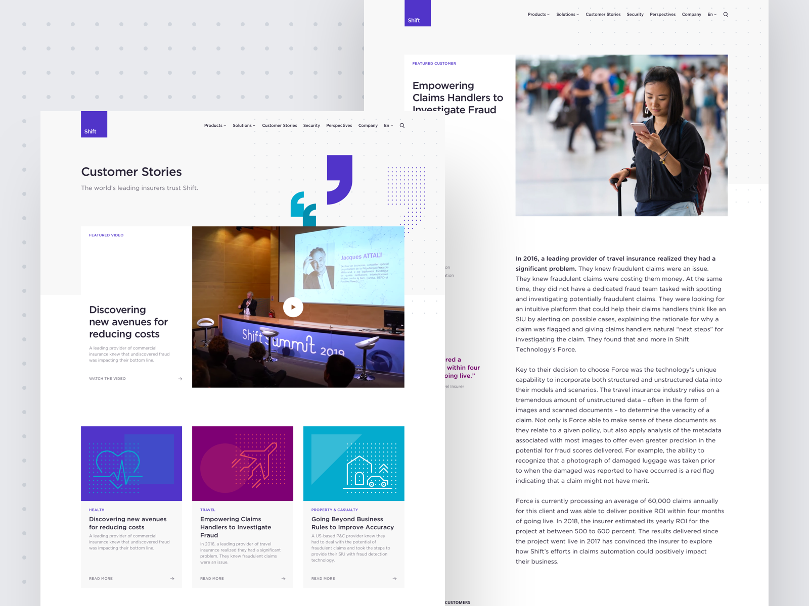 Shift – Customer Stories by Craft on Dribbble