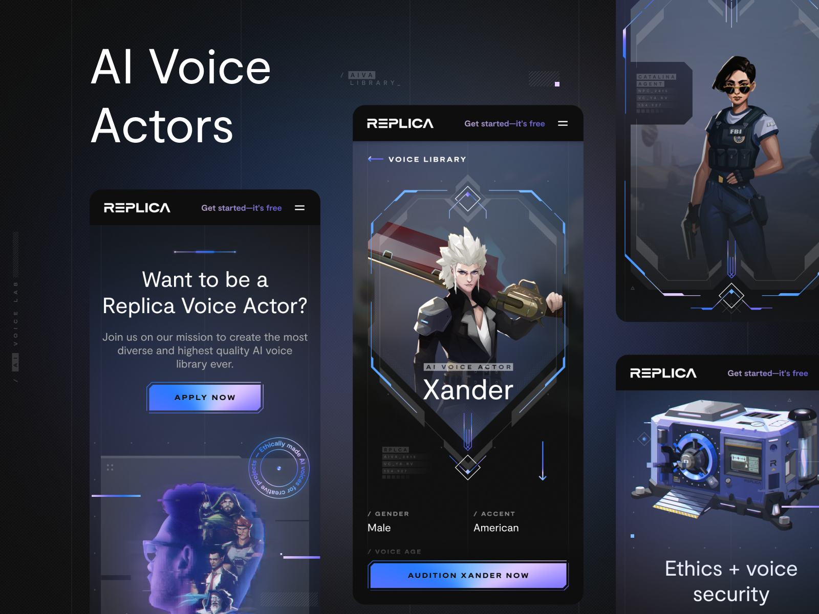 AI Voice Actors - Mobile responsive by Gavin Campbell-Wilson on Dribbble