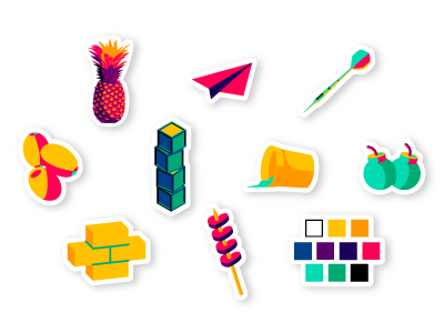 Stickers Round 1 by Caleb J Goldberg on Dribbble