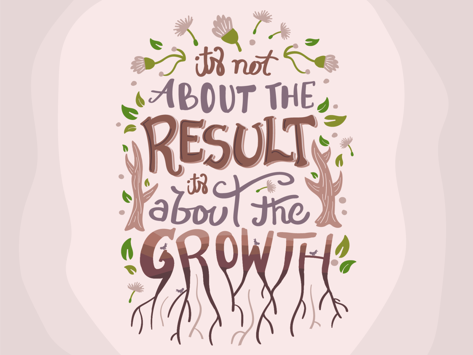 Mental Health Lettering - Growth by Mel Fisher-Wellman on Dribbble