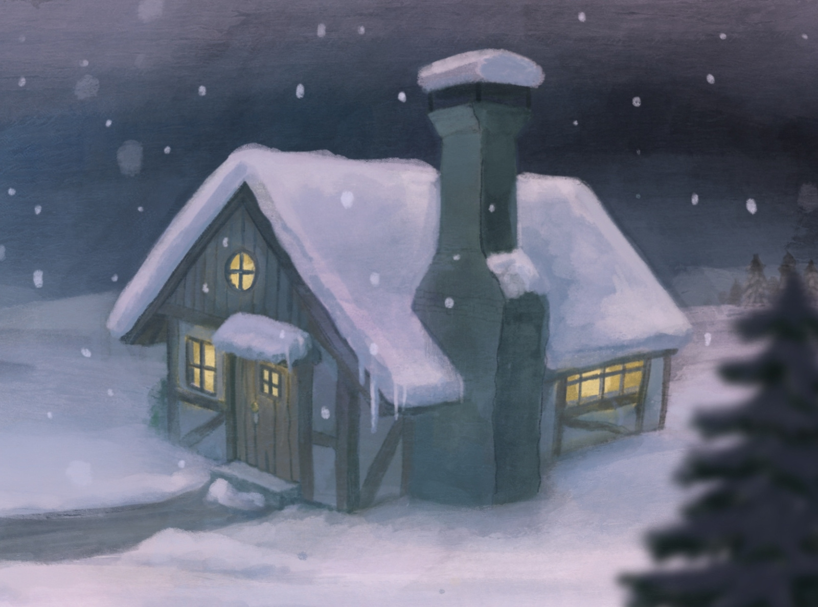 Background artwork for animated short by Alfred Rehbach on Dribbble