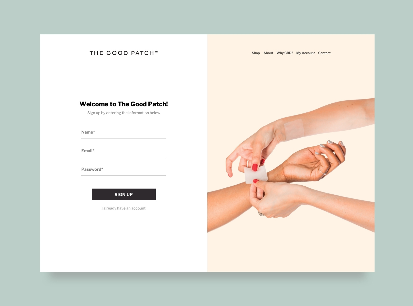 Daily UI #001 Sign Up by Kate Brock on Dribbble