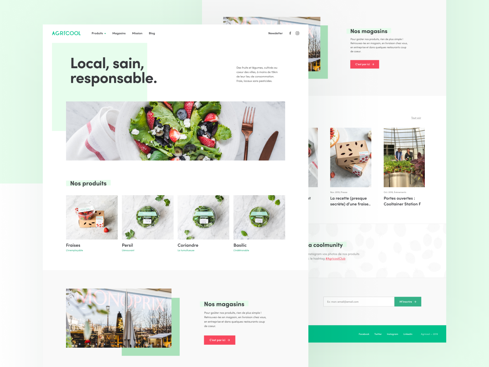 Agricool — Eco-built website by Pierre Ragois on Dribbble