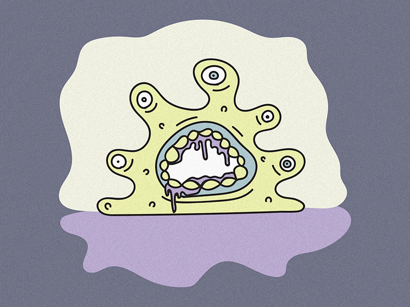 liquid monster 2/3 by Yuval Ezov on Dribbble