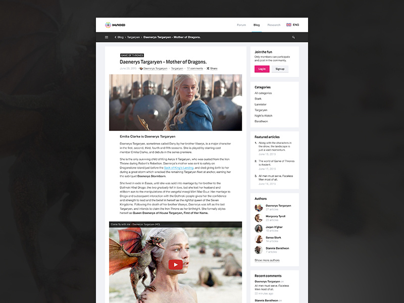 Blog Article by Yoeri Hokken on Dribbble