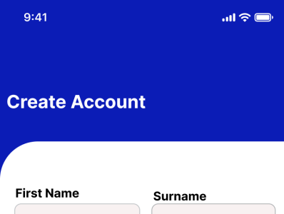 Signup page for an online banking App. by okpanachi victor on Dribbble