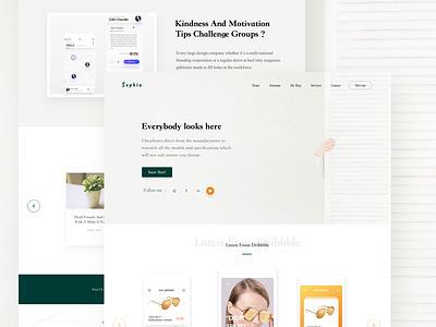 Homepage by Janice on Dribbble
