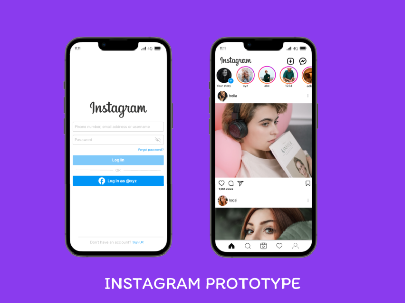INSTAGRAM PROTOTYPE by ELAVARASAN M on Dribbble