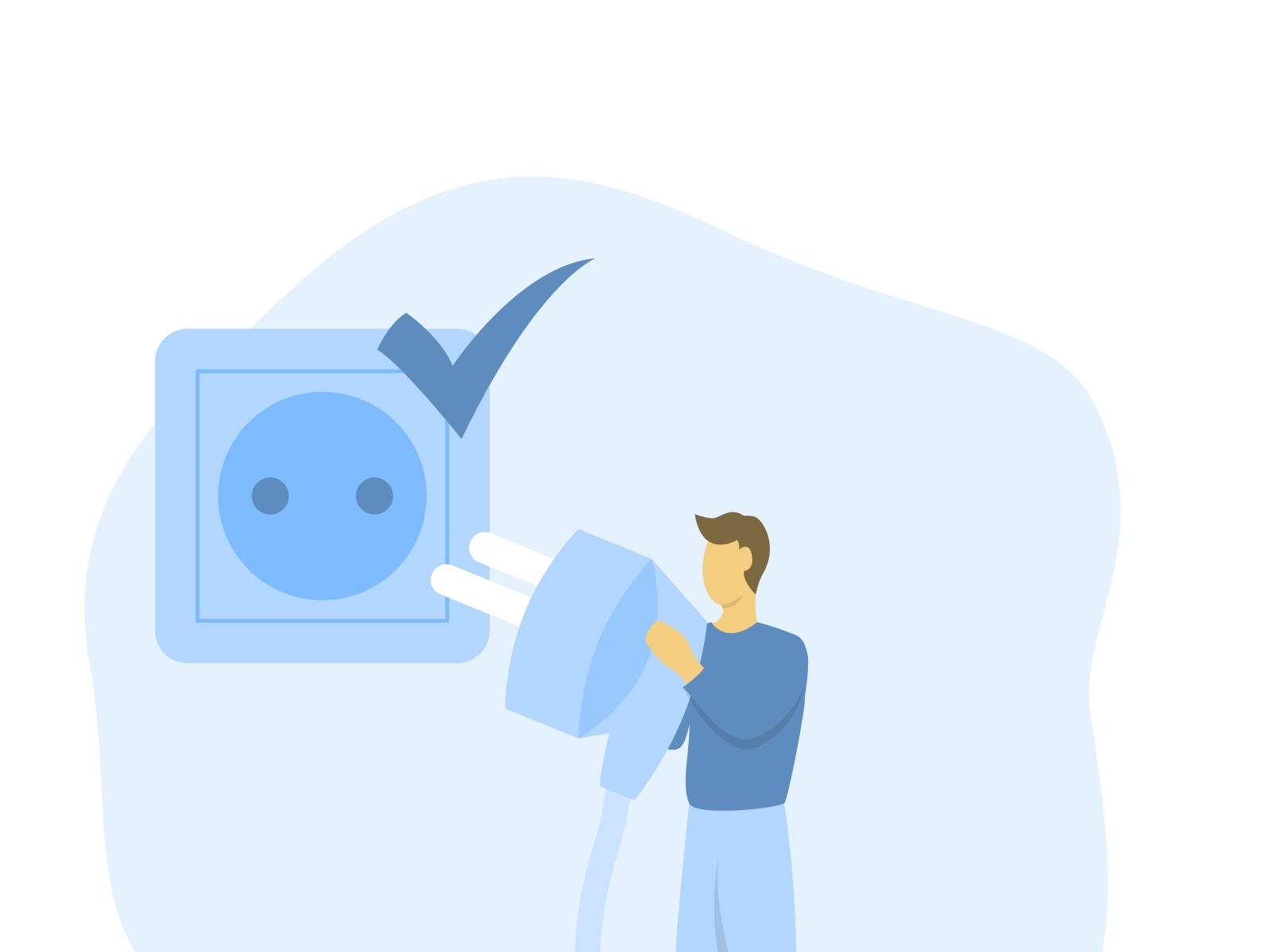 Man unplug appliances by Oleksandr on Dribbble