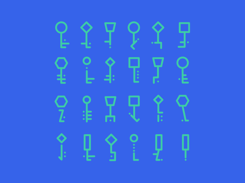 24 keys by Cécile Boucheron for Keybase on Dribbble