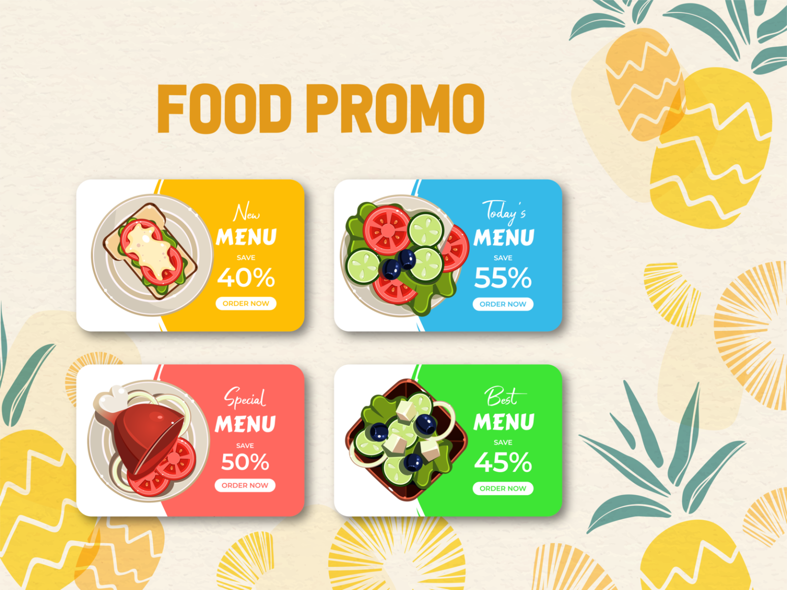 Food Promo IIIustration by Lionalku on Dribbble