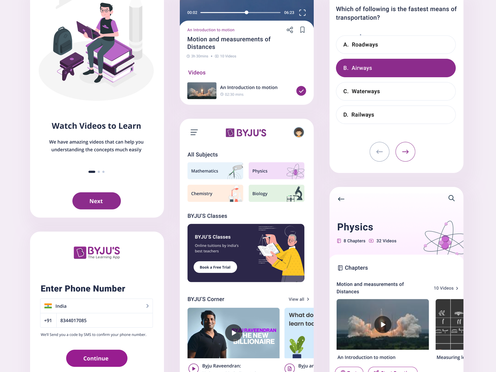 BYJU's the learning app - Redesigning by Balram R on Dribbble
