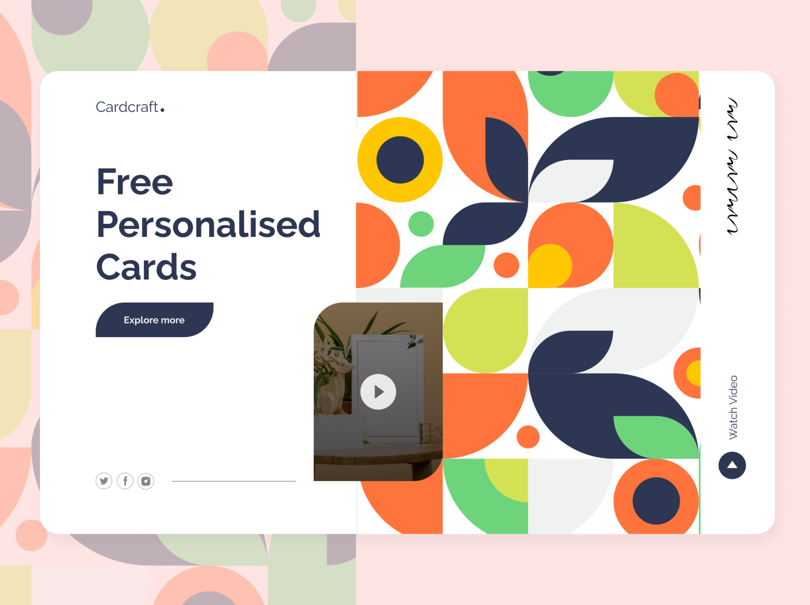 Personalised Card Portal Landing Page by Sitaram on Dribbble