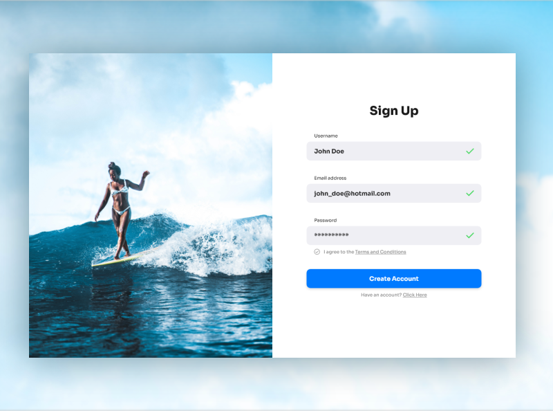 Sign Up - DailyUI 001 by Edin Agbabic 🚀 on Dribbble