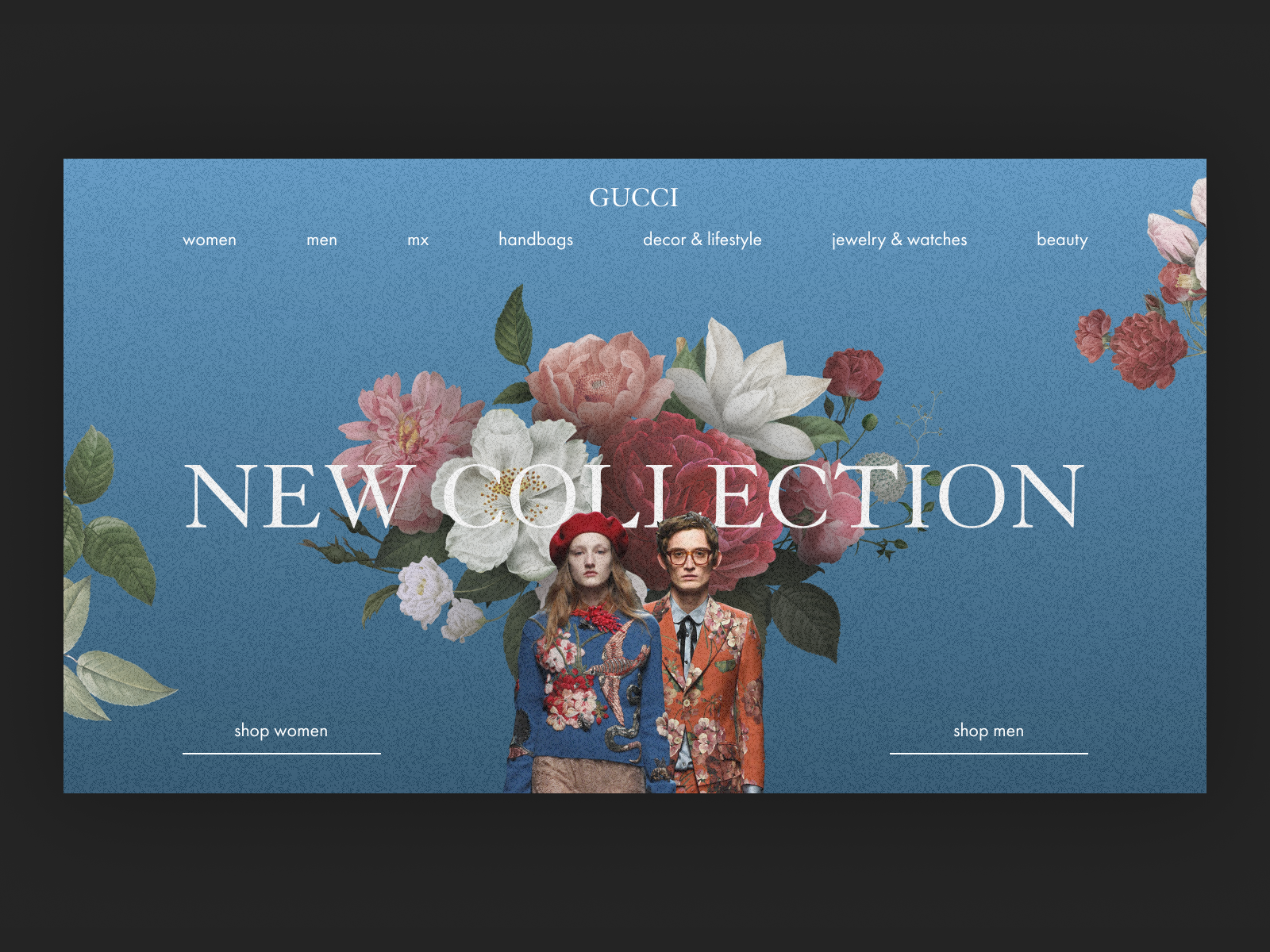 First screen for Gucci by newfile on Dribbble