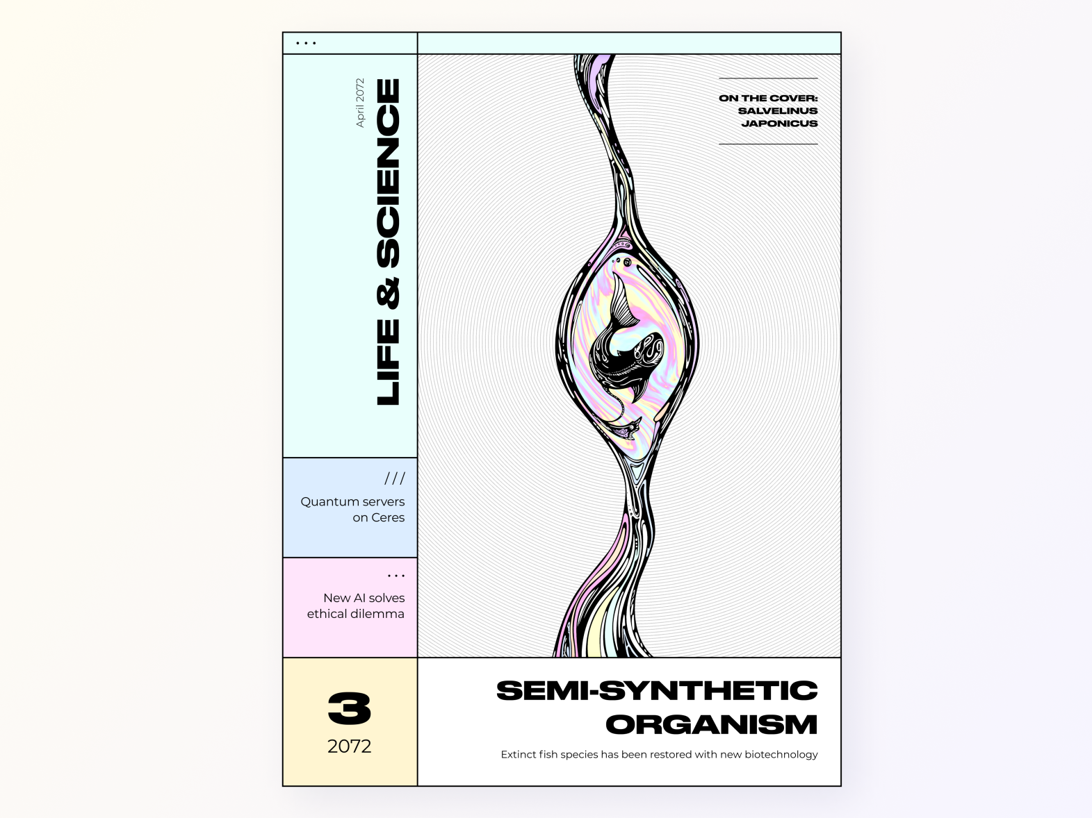 Futuristic Art Nouveau Journal Cover by Irene Gorska on Dribbble