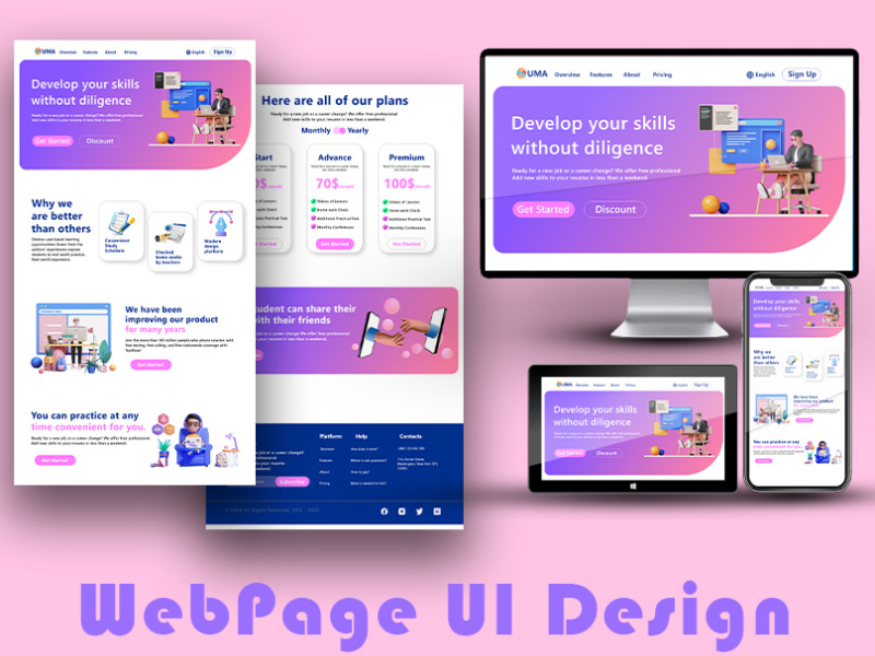 Webpage UI Design in Adobe XD by Md Rasel Sheikh on Dribbble
