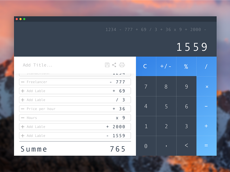 Ui Challenge - Calculator by Maximilian Lipp on Dribbble