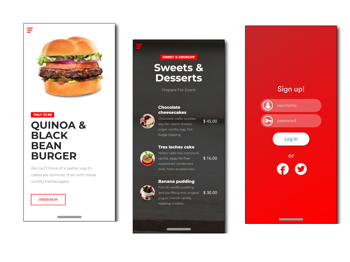 Login and Food Details Screens by Aeliusventures on Dribbble