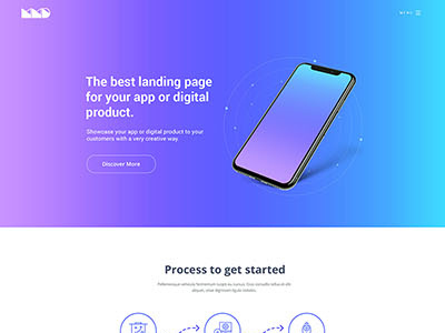 Mobile App Landing by MOHSIN.CC on Dribbble