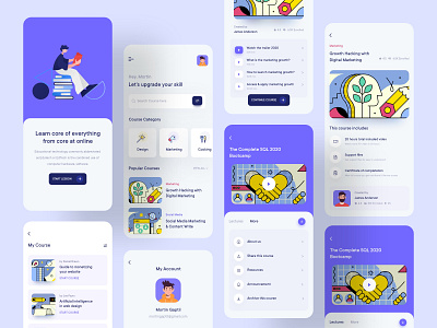 Online Learning Mobile Application Design by Dotpixel Agency on Dribbble