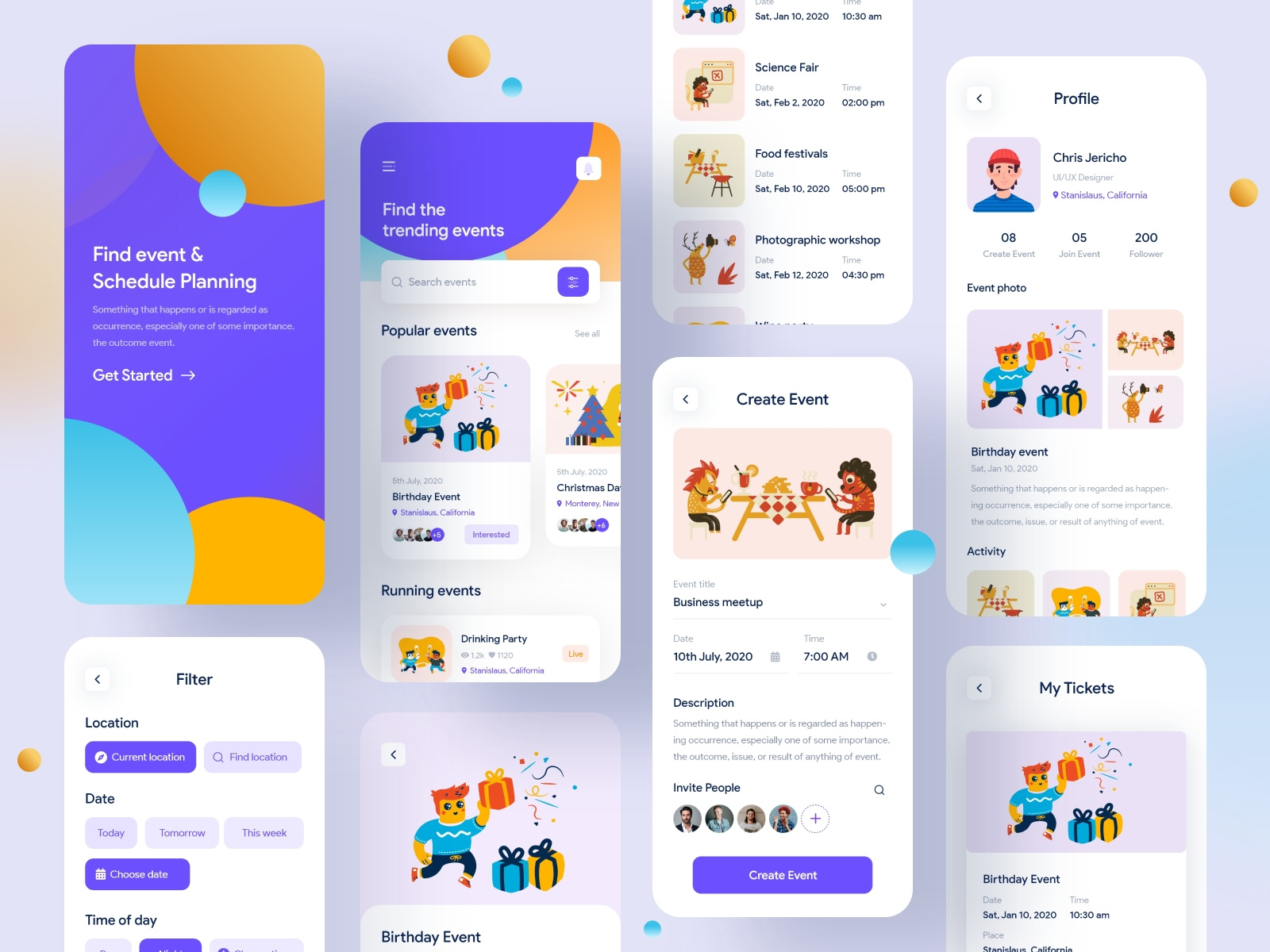 Event Management Mobile Application Design by Dotpixel Agency on Dribbble