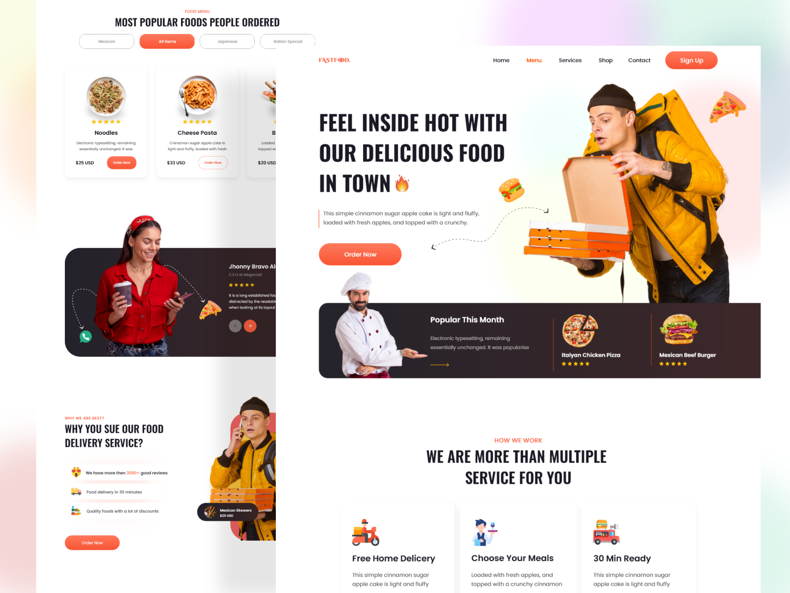 Food Delivery Landing Design by Dotpixel Agency on Dribbble