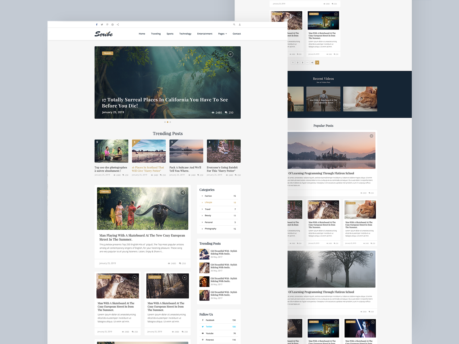 Scribe - Blog PSD Template by Dotpixel Agency on Dribbble