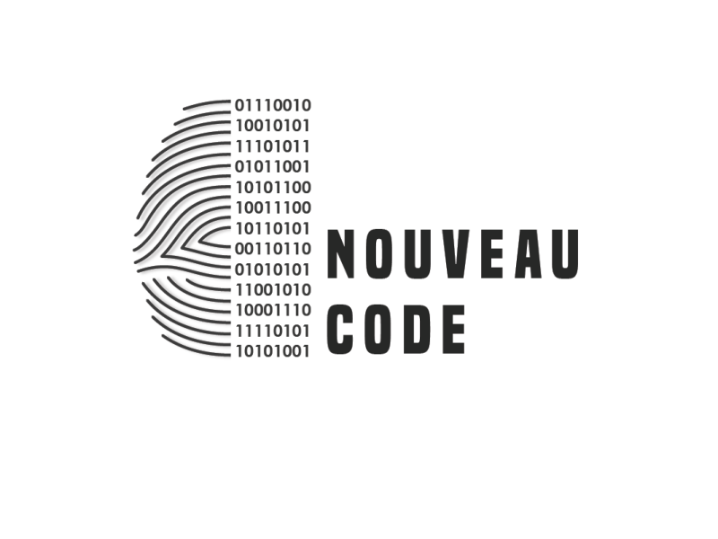 Nouveau Code Logo by Jaymit Ghadiya on Dribbble