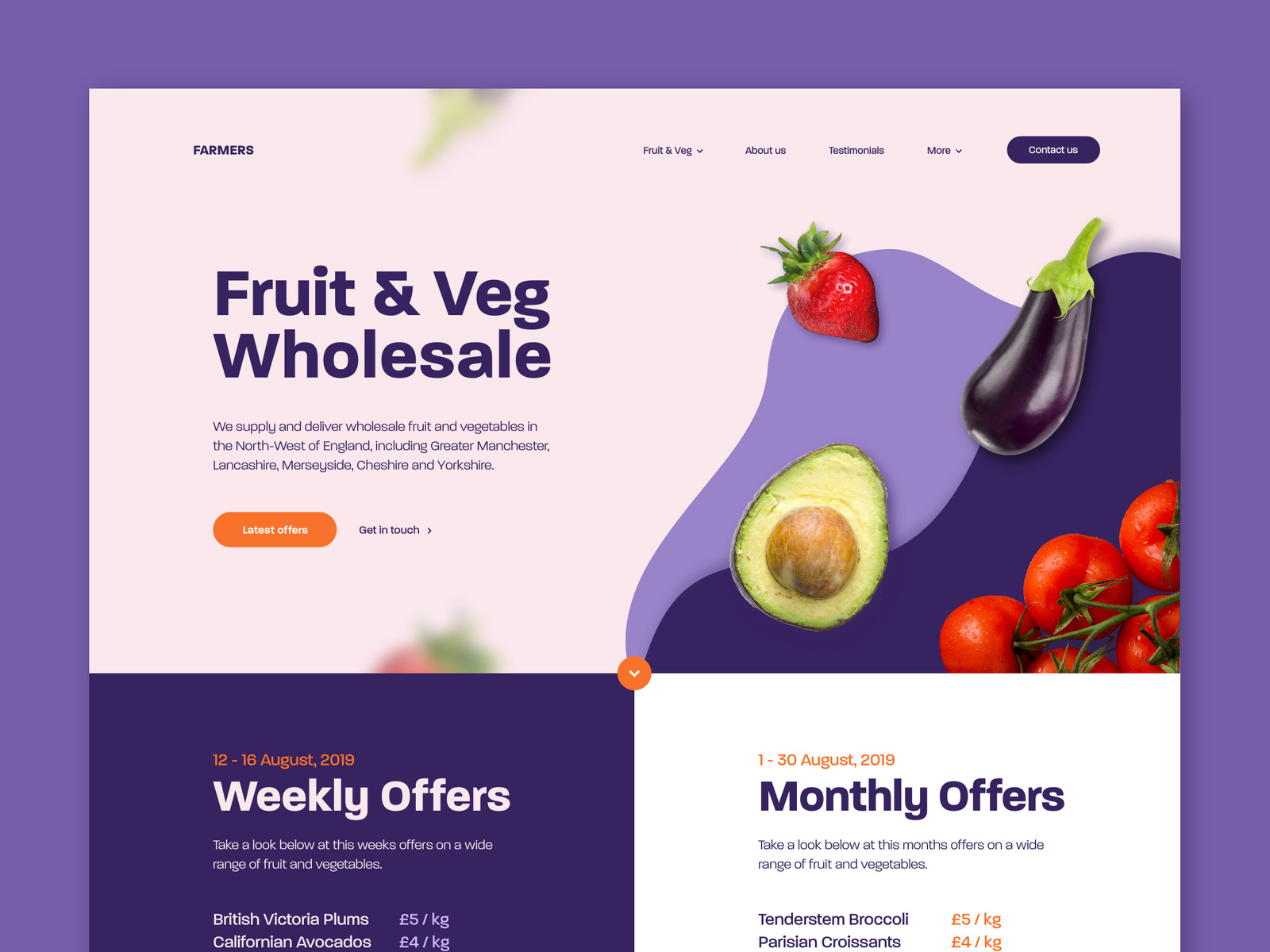 Fruit & Vegetable UI Concept by Joshua Hurst on Dribbble