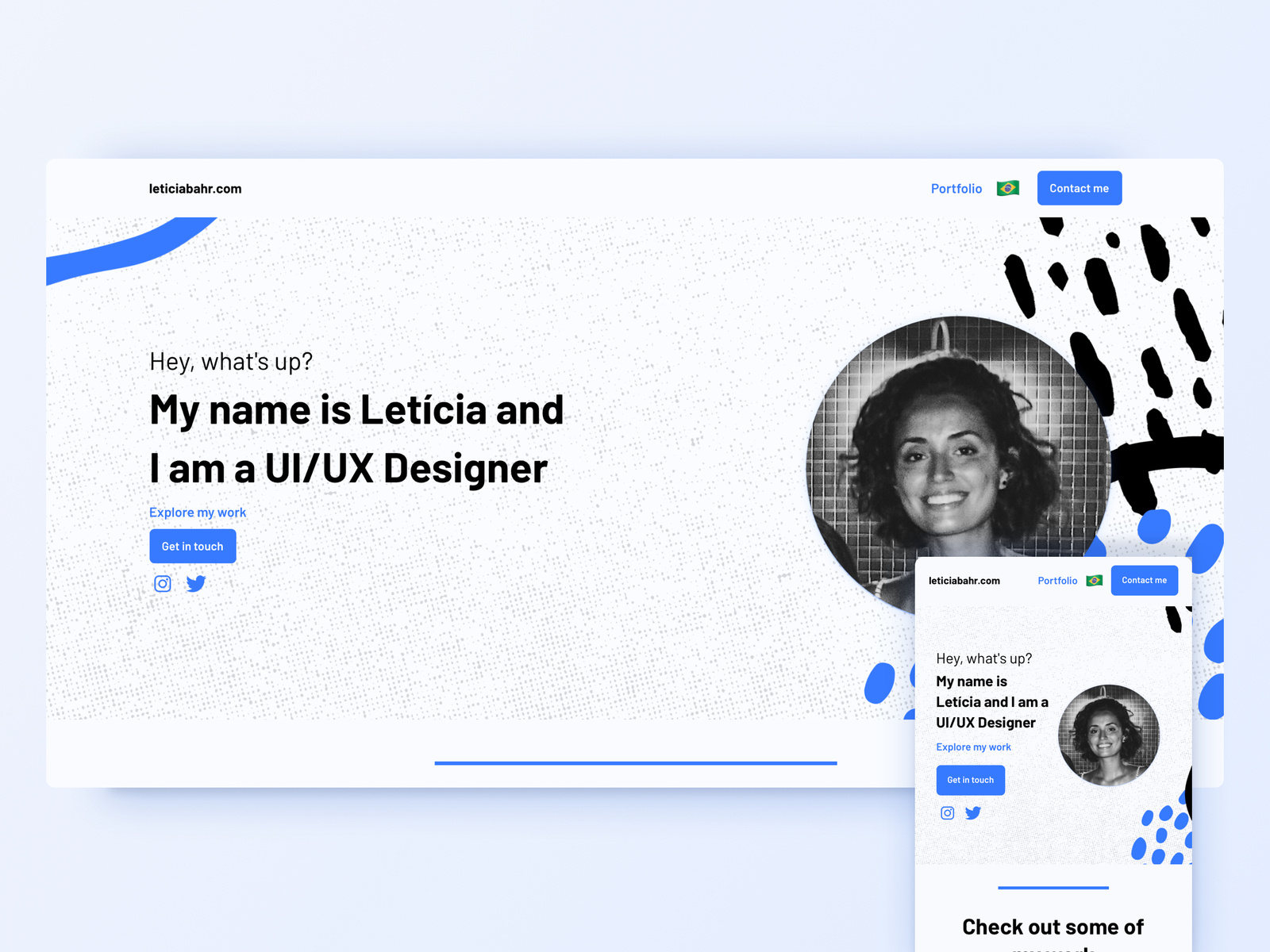 Personal Website by Letícia Bahr on Dribbble