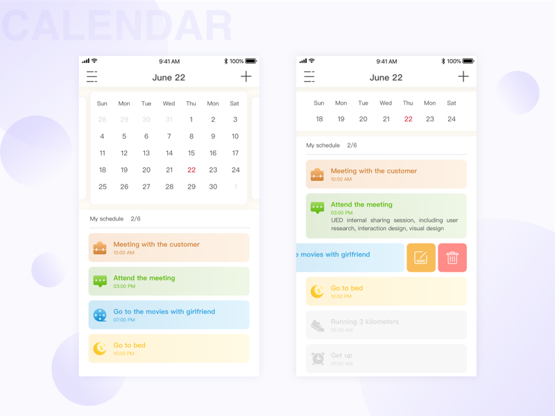 Calendar by B_Box on Dribbble