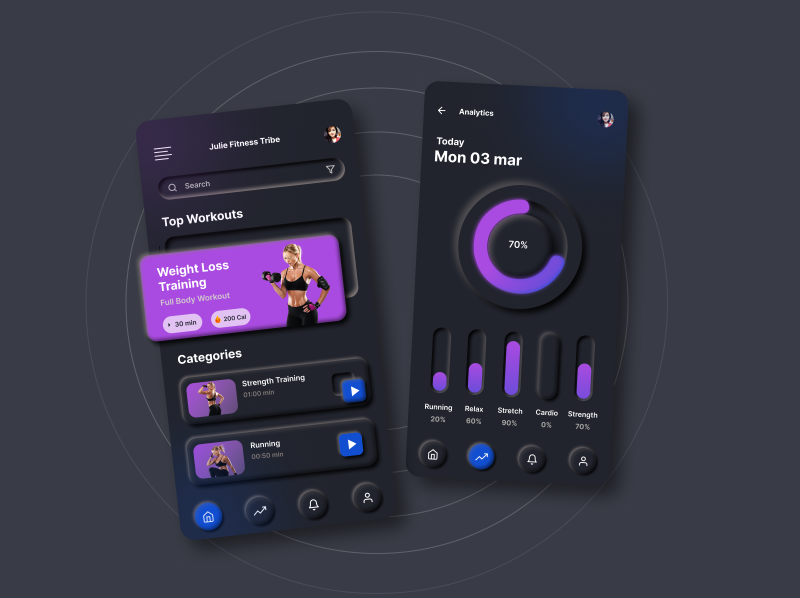 Neomorphism Effect | UX / UI Inspiration by Ghazia Masharib on Dribbble