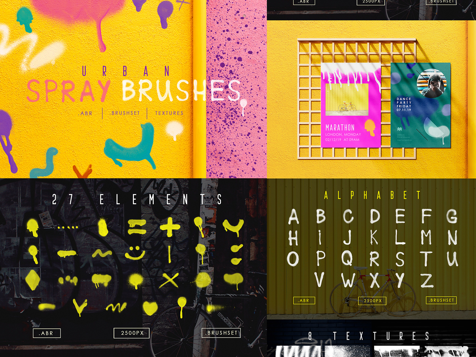 Urban Spray Brushes by Nastia Smiyan on Dribbble