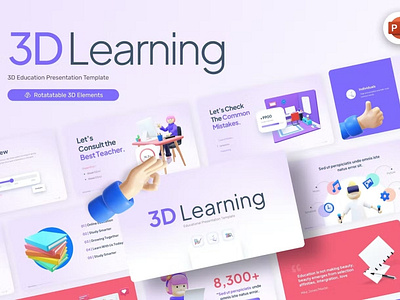 3D Learning Education PowerPoint Template by RRgraph on Dribbble