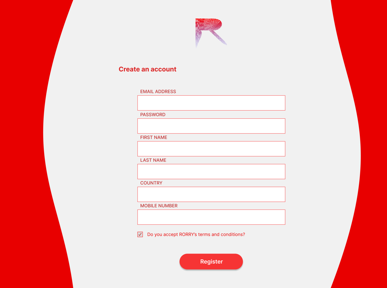 Registration Page by Shyrine on Dribbble
