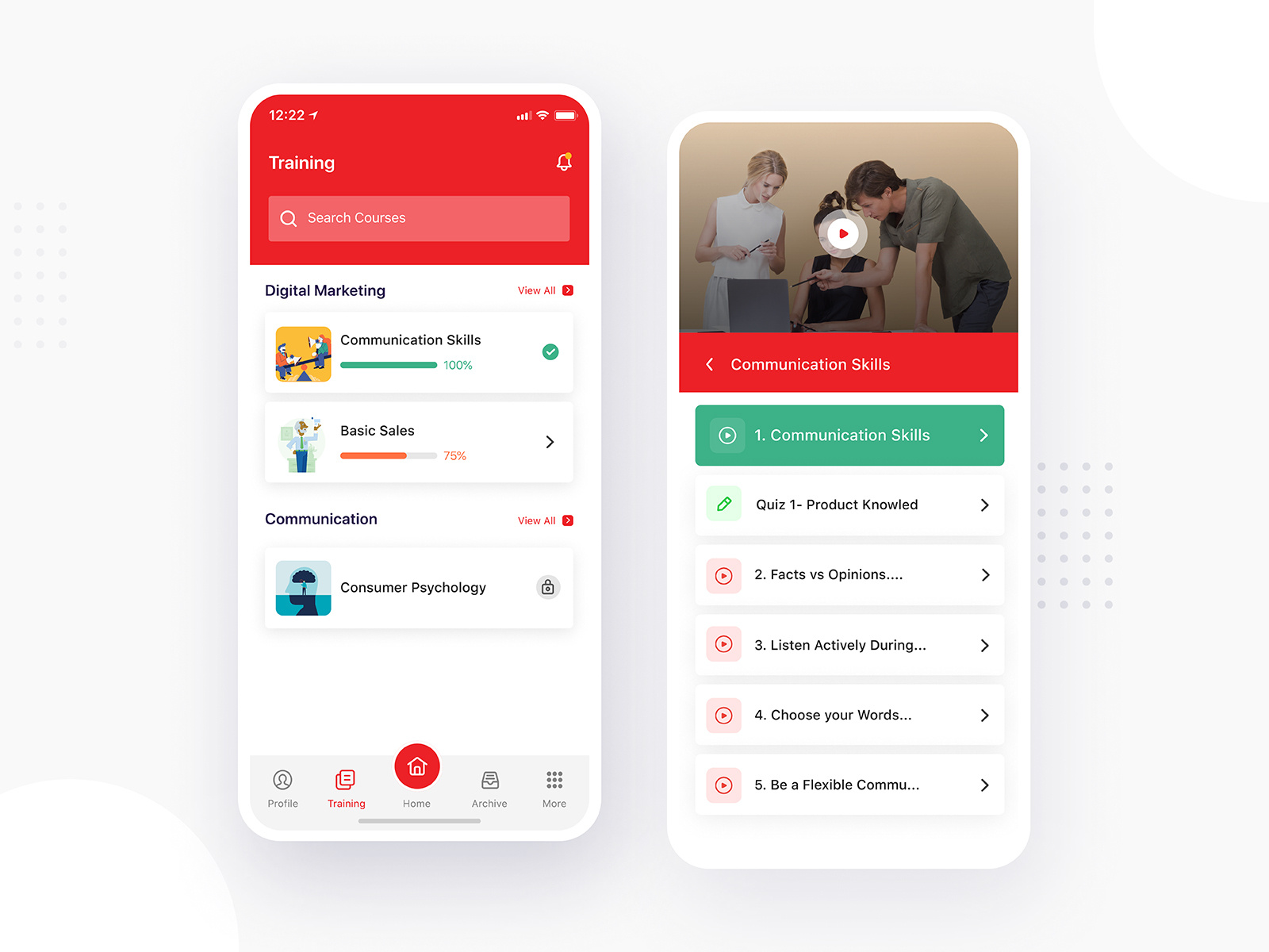 Corporate E-Training App by Sufi Ahmed Hamim on Dribbble