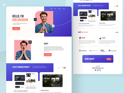 Personal Landing Page by Sufi Ahmed Hamim on Dribbble